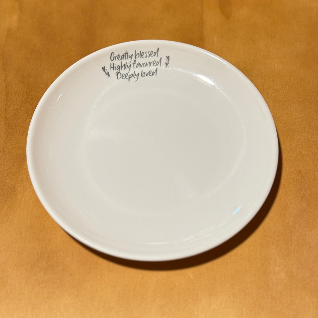 Melamine Plate - Greatly Blessed Highly Favoured Deeply Loved – The ...